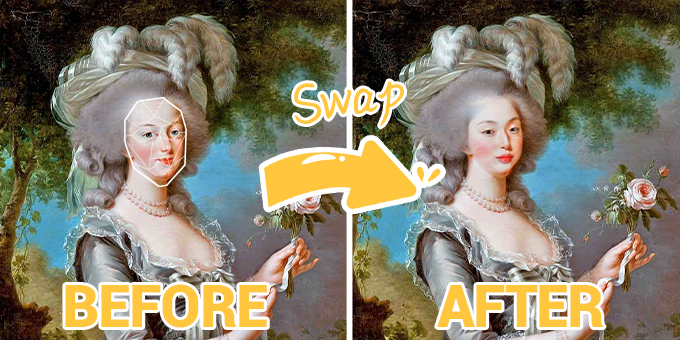 Rococo Romance: The Face-Swap Adventure in Portraits - Vigoo