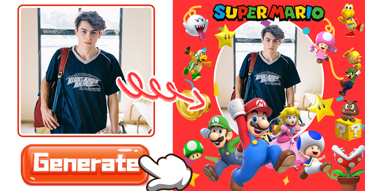 Super Mario's Pixel-Packed Adventure Frame Fun - Vigoo